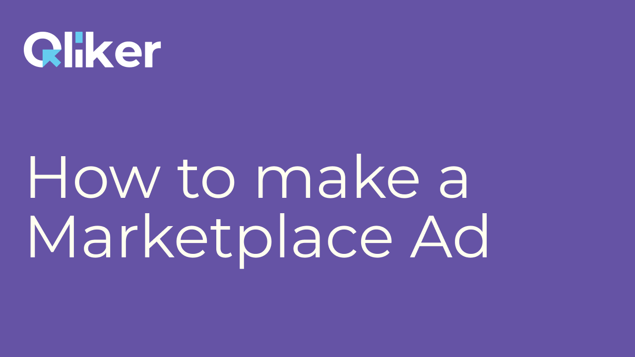 How to make a Marketplace Ad - Qliker.io - Knowledge Base